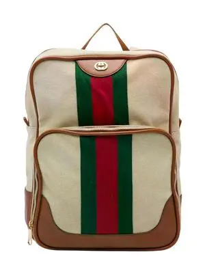 Gucci 2016-2026 Canvas Web Backpack - Neutrals