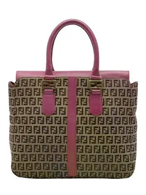 FENDI 2000-2010 Zucchino Trimmed Canvas Handbag