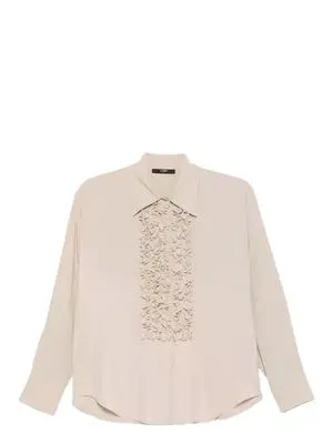 Seventy Ruffled-trim Long-sleeve Shirt - Neutrals