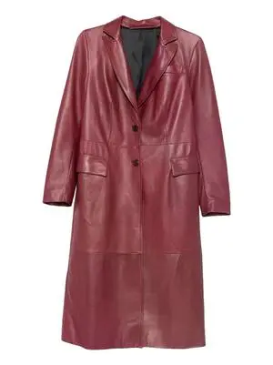 SALVATORE SANTORO Single-breasted Leather Coat