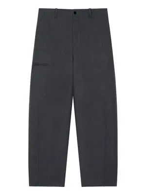 Givenchy Wool-silk Couture Seam Trousers - Grey