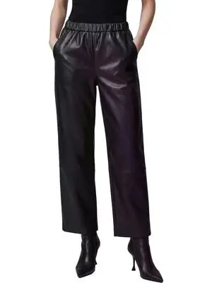 PARIENTE Sarah Leather Trousers - Black
