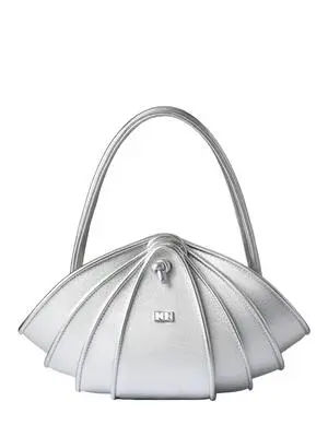 KOROBEYNIKOV Mini Shrimp Shell-shaped Tote Bag - Silver