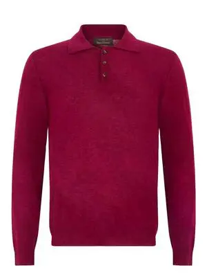 SLOWEAR Fine-knit Polo Shirt - Red