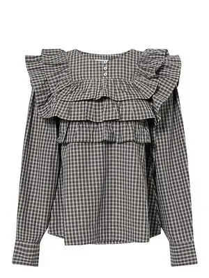 DAMSON MADDER Shay Check-print Cotton Blouse - Multi
