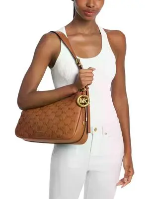 MICHAEL KORS Nolita Medium Pebbled-leather Shoulder Bag