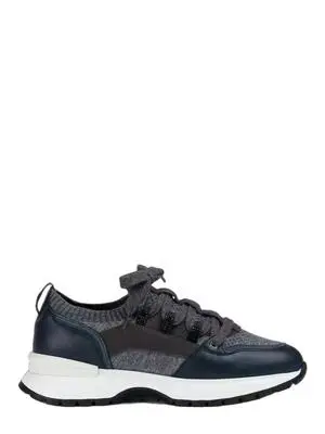 DOUCAL'S Panelled Lace-up Sneakers - Blue