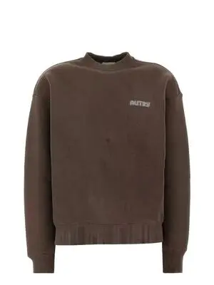 AUTRY Record Logo-embroidered Dropped-shoulder Sweatshirt