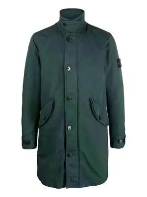 Stone Island Logo-patch Short Parka - Green