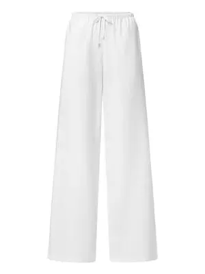 AUDREY VALLENS Voile Drawstring Pants - White