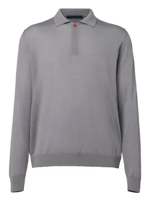 Kiton Wool Polo Sweater - Grey