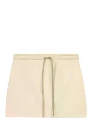 Gcds Logo-embroidered Drawstring Mini Skirt - Neutrals