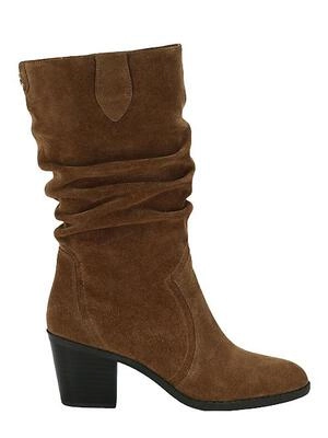 Carvela Salvetti Slouch Suede Calf-length Boots - Tan
