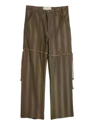 SONG FOR THE MUTE Chain-lace Wide-leg Trousers - Brown
