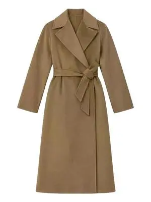 Max Mara Felted Belted Single-breasted Coat - Neutrals