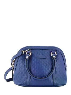 Gucci Convertible Dome Microguccissima Leather Mini Satchel Blue