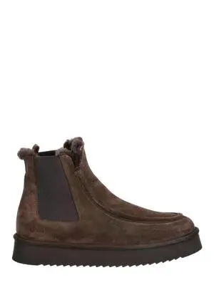 SUMMERY COPENHAGEN Shearling-lined Suede Boots - Brown