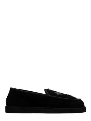 CHROME HEARTS Leather Cross-patch Loafers