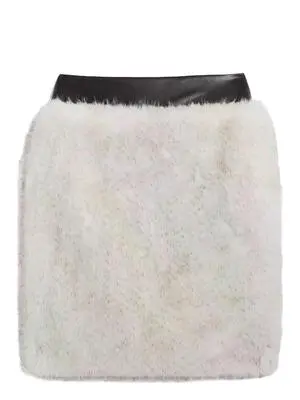 Apparis Aspen Faux-fur Skirt - Neutrals