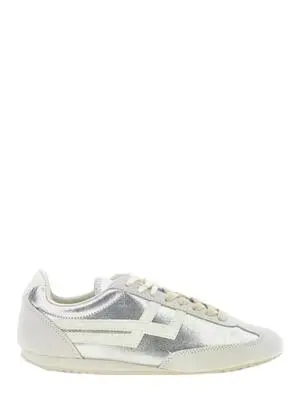 PRO-KEDS 1949 Metallic-finish Panelled Sneakers - Silver