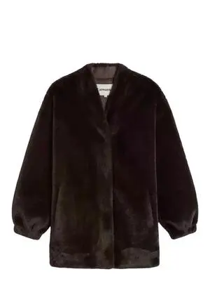 Apparis Jane Faux-fur Coat - Brown