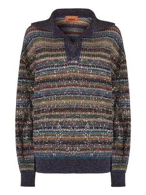 MISSONI Oversized Polo Shirt With Sequins