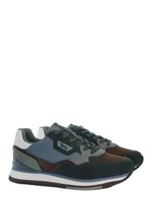 HARMONT & BLAINE Panelled Lace-up Sneakers - Blue