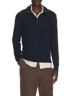 Rag & Bone Danton Quarter Zip - Navy