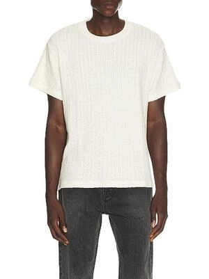 HONOR THE GIFT Cable Knit Tee - Bone