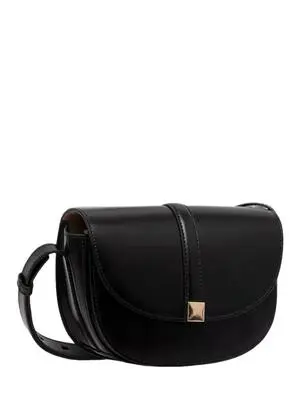 Marc O'polo Taya Foldover Leather Small Shoulder Bag - Black