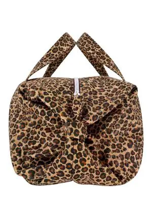 Repetto Medium Leopard-print Logo-print Shoulder Bag - Neutrals