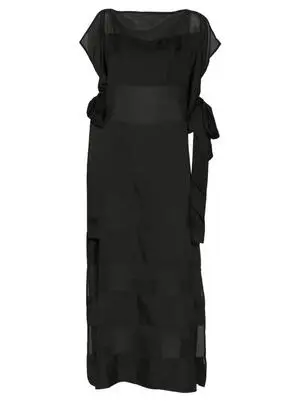 Cynthia Rowley Sheer-panelled Silk Dress - Black