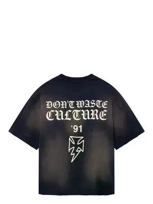 DON'T WASTE CULTURE Thunder Logo-print T-shirt - Blue