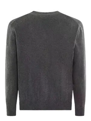 JACOB COHЁN Logo-embroidered V-neck Cardigan - Grey