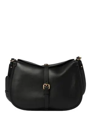 Etro Smooth Calfskin Crossbody Bag With Rounded Shape Black