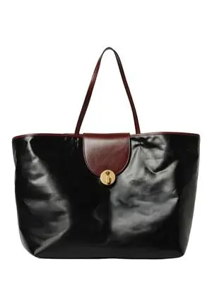 Versace Vivian Waxed Cotton And Leather Tote Bag With Medusa Logo - Black