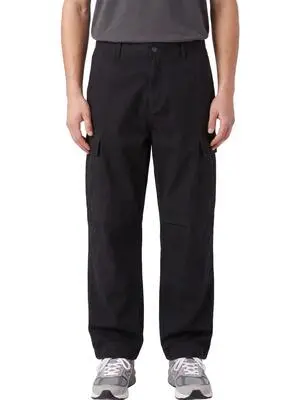Carhartt Work In Progress Og Cargo Ripstop Cotton Cargo Pants With Drawstring - Black