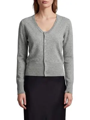 Extreme Cashmere V-neck Cardigan In 100% Cashmere Grey