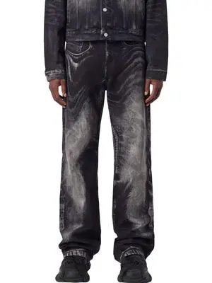 Camper Straight Fit Jeans In Bleached Denim With Worn Effect - Multicolor