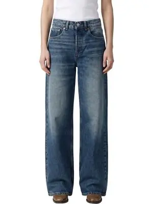 Our Legacy Full Cut High-waisted Straight Leg Cotton Jeans - Denim