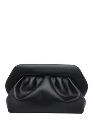 THEMOIRE Bios Clutch In Vegan Leather With Magnetic Closure And Removable Strap - Black