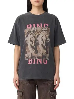 ANINE BING Relaxed Fit Cotton T-shirt With Graphic Print