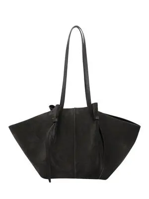 Yuzefi Large Mochi Suede Calfskin Leather Shoulder Bag Cocoa