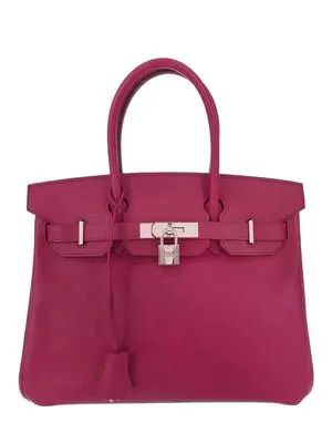 Hermès 2010 30 Birkin Epsom Leather Tote Bag Red