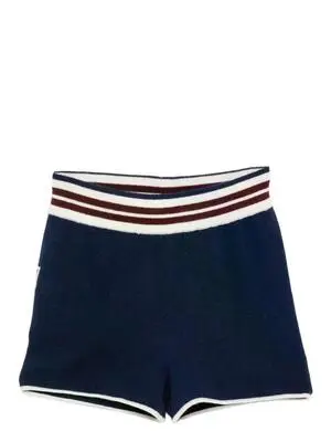 CUDDLEUP Mini Knitted Sport Shorts - Blue