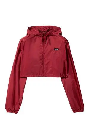 Miu Miu Technical Fabric Windbreaker Ruby Red