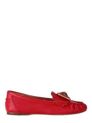 Kurt Geiger Pimlico Leather Moccasins - Red