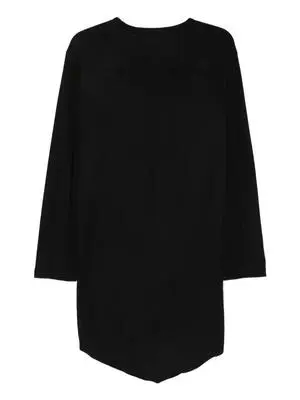 Junya Watanabe Long-sleeve Curved-hem T-shirt - Black