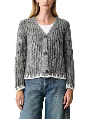 JOOP! Chunky-knit V-neck Cardigan - Grey