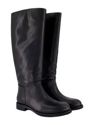 GIBALDI Round-toe Knee-high Boots - Black